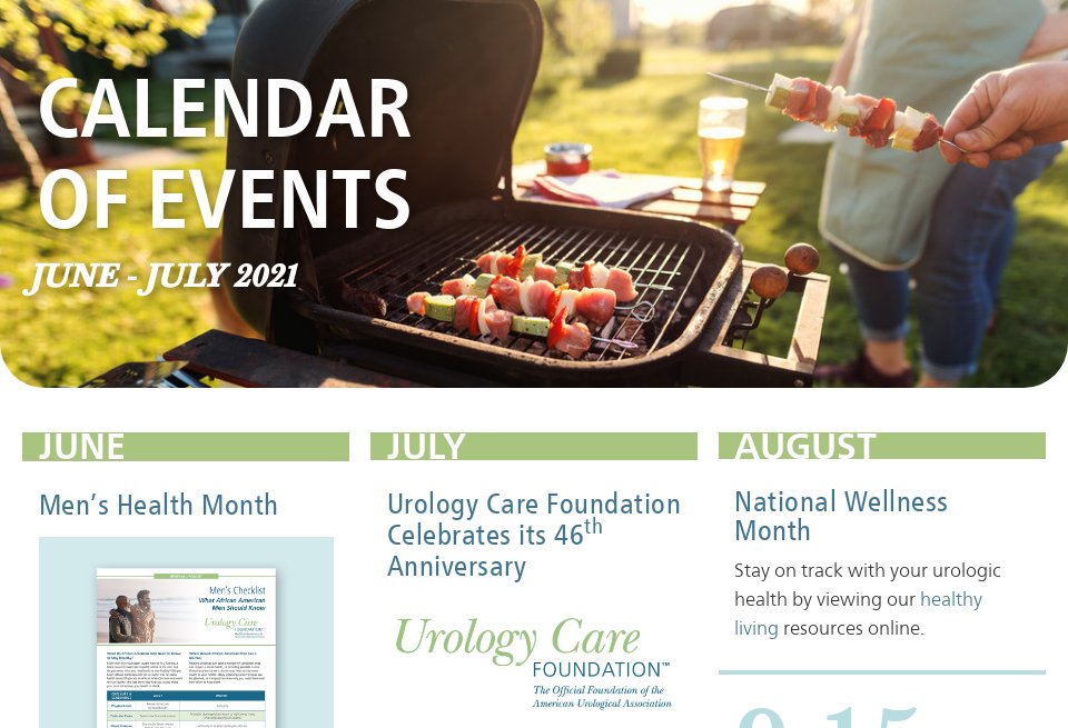 Calendar - Summer 2021